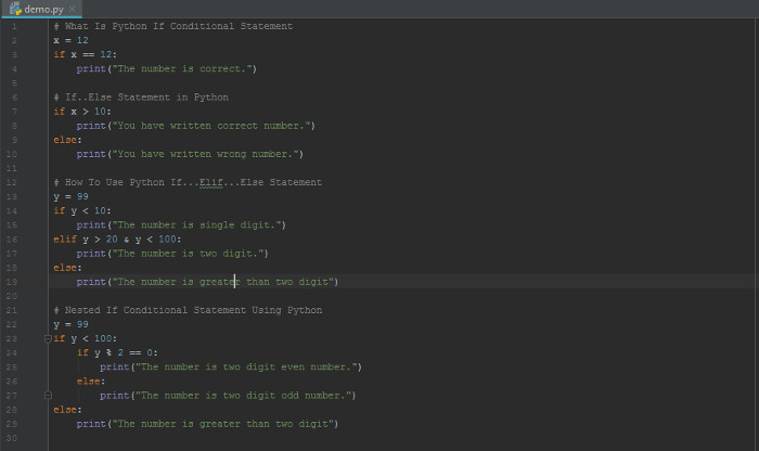 Python If Conditional Statement If else If Nested If